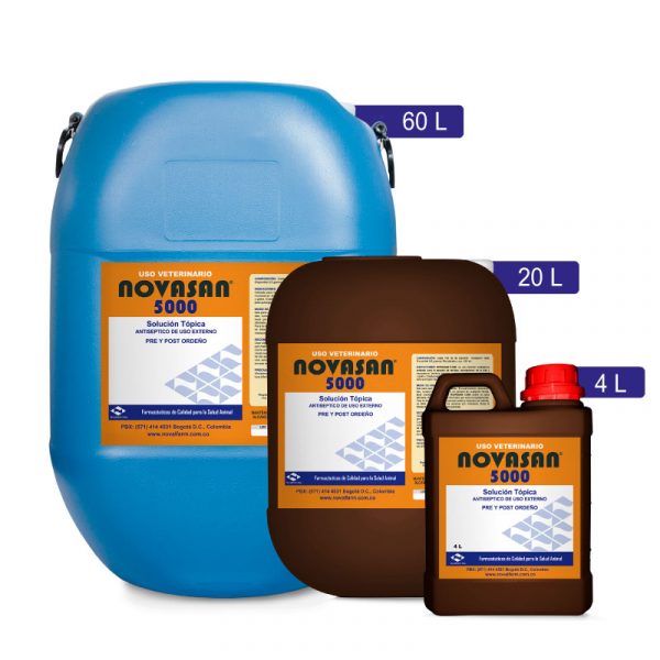 Novasan 5000 Garrafa de 1-20 L 🐶🐮🐴🐷 Desinfectante Heridas - Shaly.co